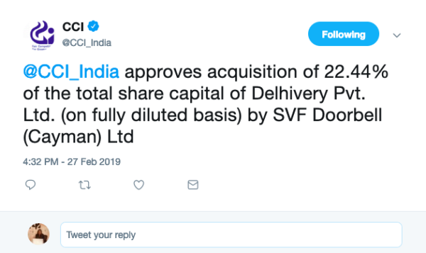 SoftBank Gets CCI Approval To Pick 22.44% Stake In Delhivery